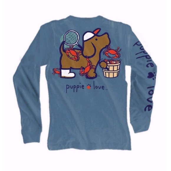 Puppie Love | Shirts | Puppie Love Dog Crab Pup Long Sleeve Tshirt ...
